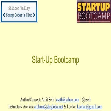 Entrepreneurship Boot-camp Session 1 | PDF