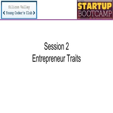 Entrepreneurship Boot-camp Session 1 | PDF