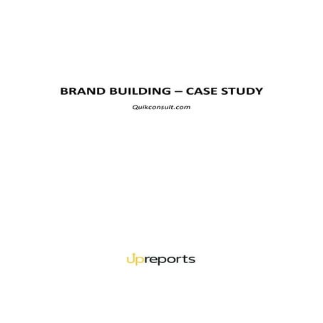 Startup Brand Building - Case study from Upreports | PDF