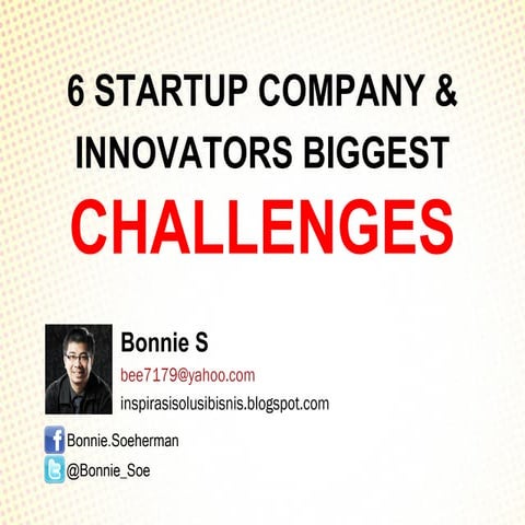Startup challenges | PPT