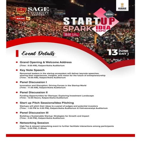 Startup Conclave Indore, MP at Sage University Indore | PDF