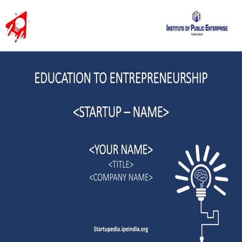 StartUpedia - B-Plan Template for Entrepreneurs | PPTX