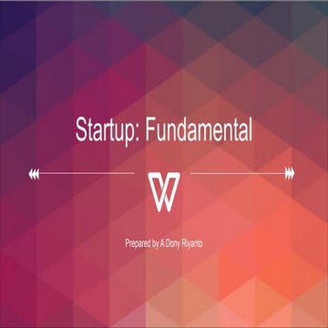 Startup: Fundamental Training | PPT