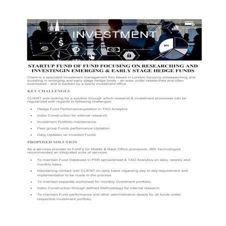 Startup fund of fund focusing on researching and investingin emerging | PDF