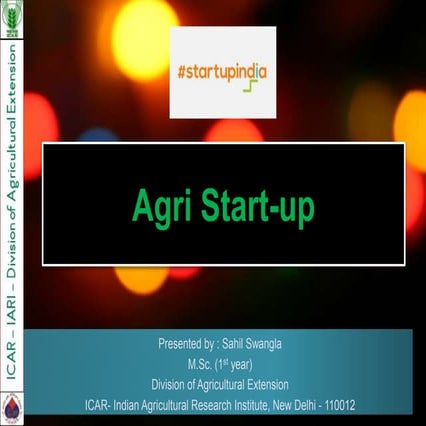 Startup india agri start-ups | PPTX