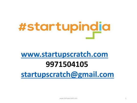 startup india powerpoint presentation | PDF | Startups | Business