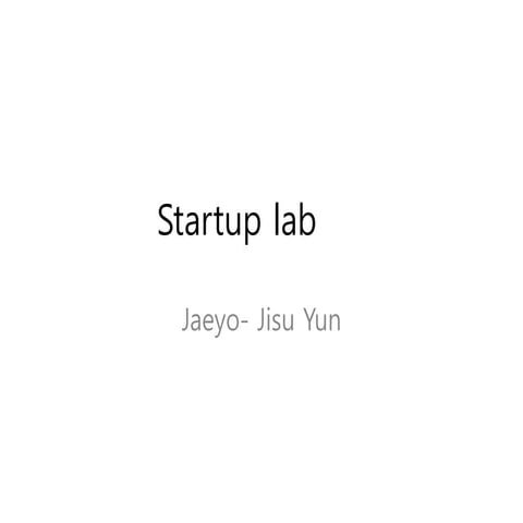 Startup lab | PPT