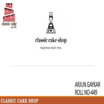 Start up plan 2021 ( classic cake shop ) | PPTX