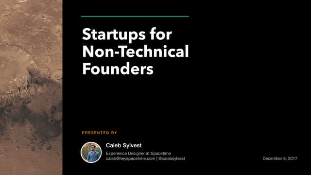 Startups for Non-Technical Founders | PPT Startups for Non-Technical Founders | PPT