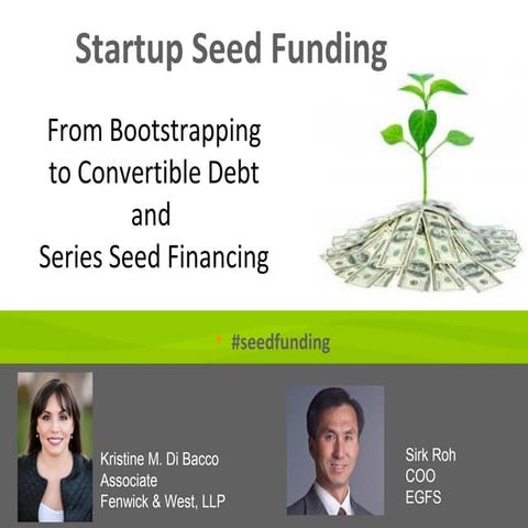 Startup Seed Funding: From Bootstrapping to Equity Financing | PPT