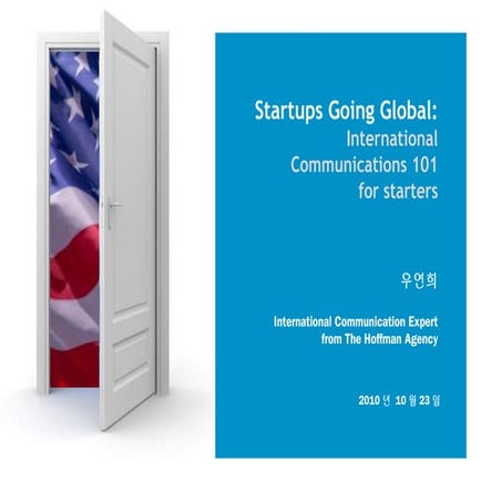 [OpenUp 8] Startups going global : International Communication 101 for starters | PPT