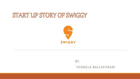 Swiggy presentation | PPTX | Food & Drink