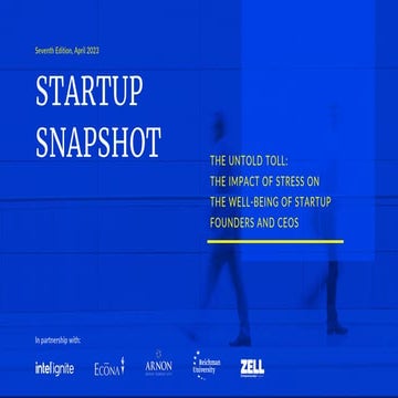 Startup Snapshot - 7th edition - April 2023 | PDF