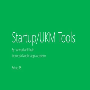 UKM / Startup tools | PPT