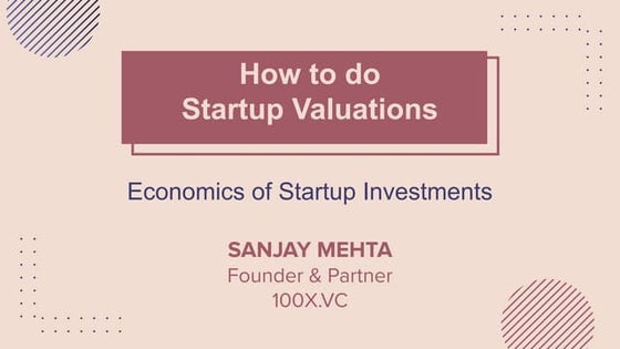Startup Valuation & Funding | PDF