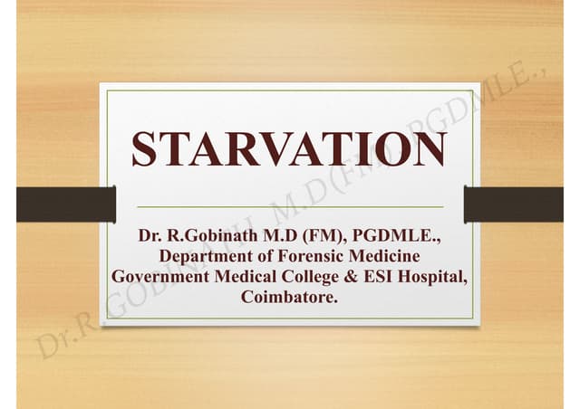 Starvation | PDF