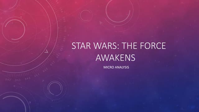Star wars – return of the jedi analysis | PPTX