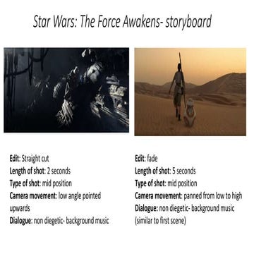 Star Wars: The Force Awakens- storyboard | PPTX