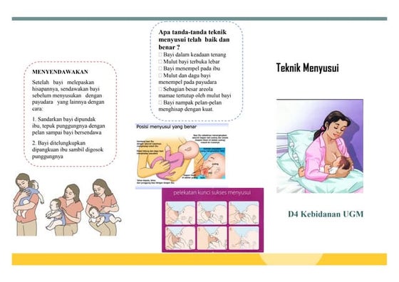 Leaflet Teknik Menyusui yang benar untuk ibu | PPT