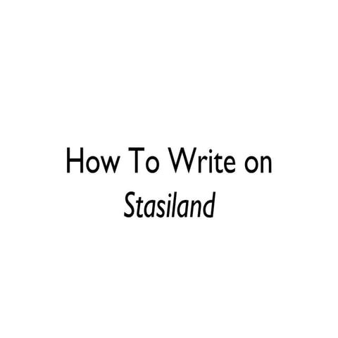 Stasiland by Anna Funder | PPT | Books and Literature