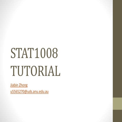 Stat1008 Tutorial | PPTX