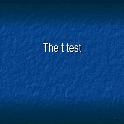 T test | PPT