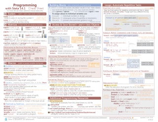 Stata Cheat Sheets (all) | PPT