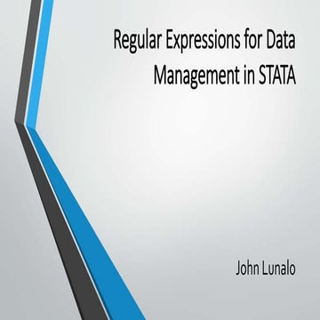 Regular Expressions In Stata Ppt 5402