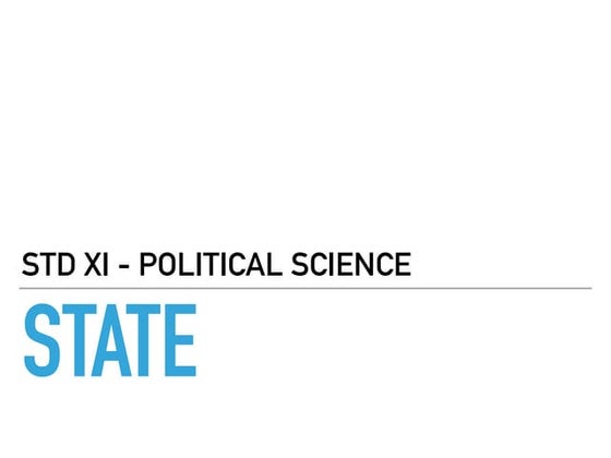 State and its elements | PPT | Political Issues & policy | Politics