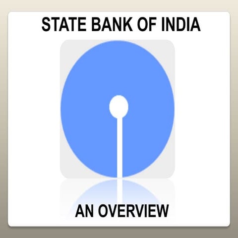 State Bank of India An Overview | PDF