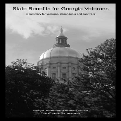 Benefits from the State of Georgia for Veterans | PDF