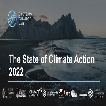 The State Of Climate Action 2022 Webinar Pptx