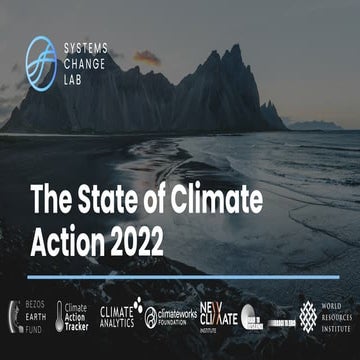The State of Climate Action 2022 Webinar | PPTX