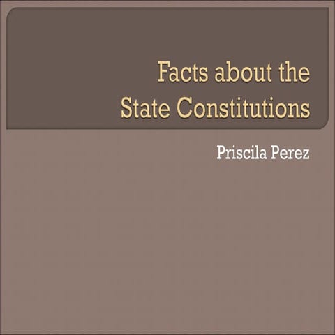 State Constitutions | PPT | Civic affairs | Politics