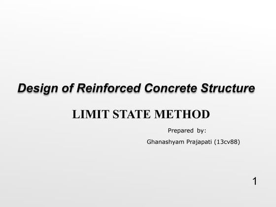 LIMIT STATE DESIGN OF RCC | PPTX