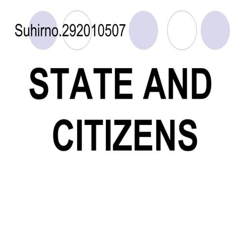 State and citizens | PPTX