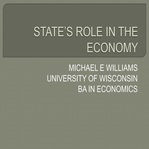 State and economics | PPTX | Economy | Business and Finance