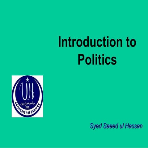 introduction to politics | PPT