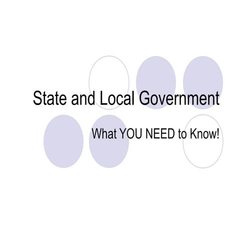 State and local government | PPT | Law