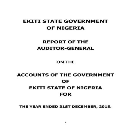 State Auditor's General's Report for year 2015 | PDF