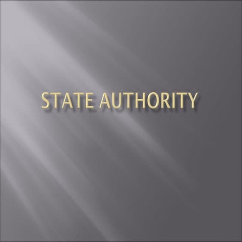 State authority 1 | PPT