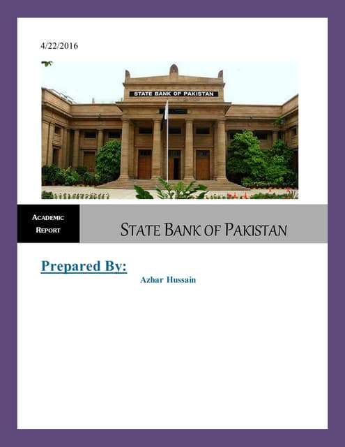Role of state bank of pakistan | PPT