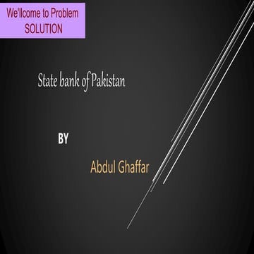 state bank of Pakistan short introduction | PPTX