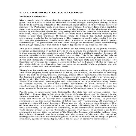 State, civil society and social changes | DOCX