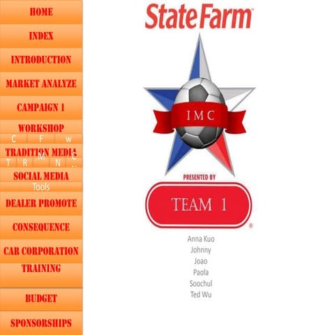 State Farm IMC Campaign Team 1-UCB Extension Idp | PPTX
