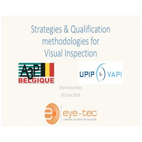 Strategies & Qualification Methodologies for visual Inspection | PDF