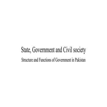 Branches of government / Structure of Government in Pakistan | PDF