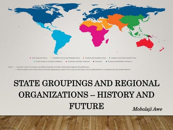 5 Regional Organizations Ppt