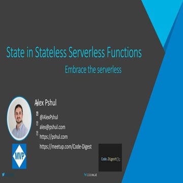 State In Stateless Serverless Functions Ppt 8822