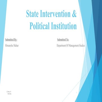 State intervention & political institution | PPT